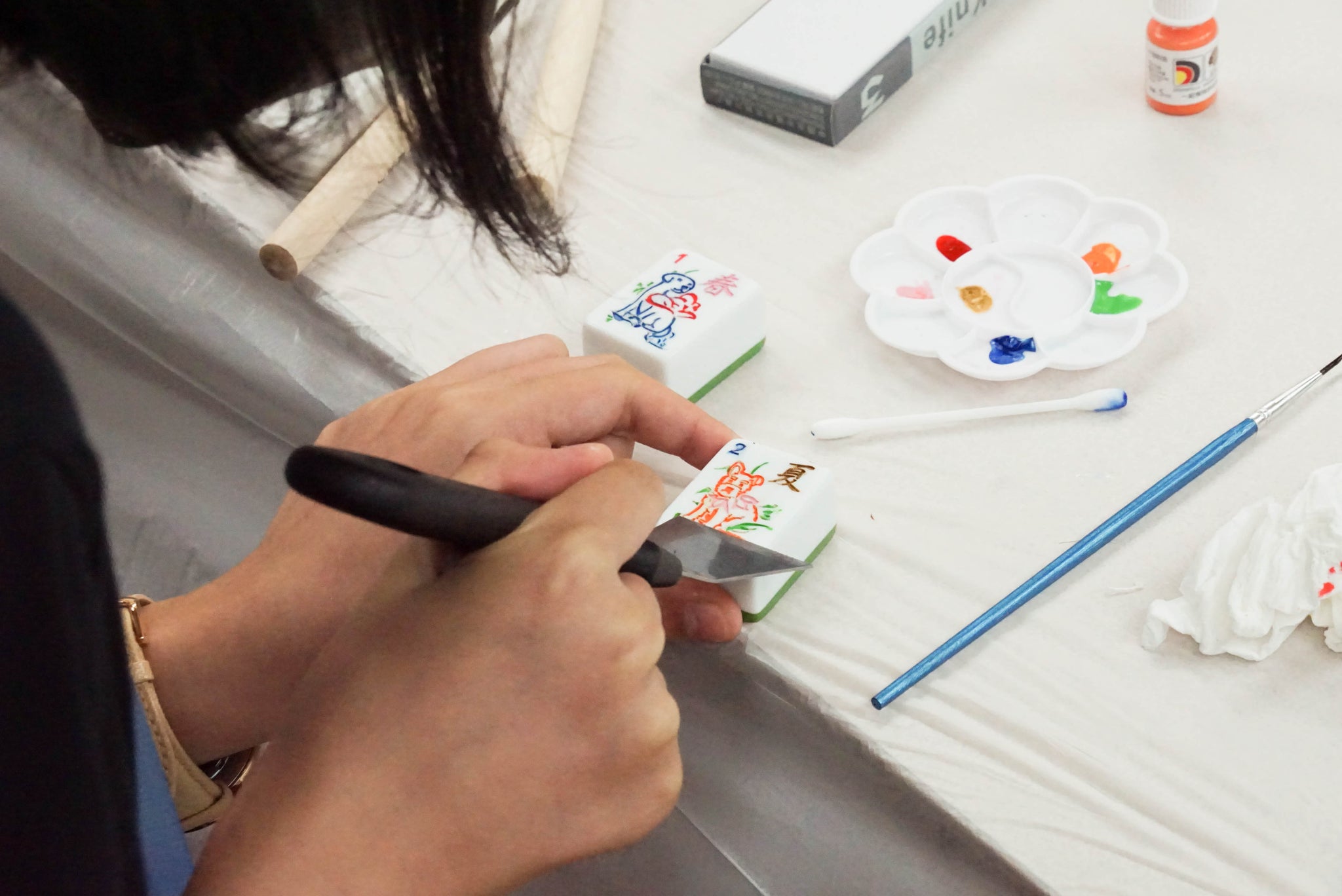 Mahjong Tile Coloring Workshop in Hong Kong – Glocal Mahjong